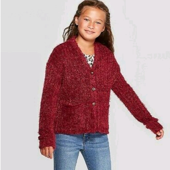 art class | Shirts & Tops | Art Class Girls Burgundy Cardigan Sweater ...